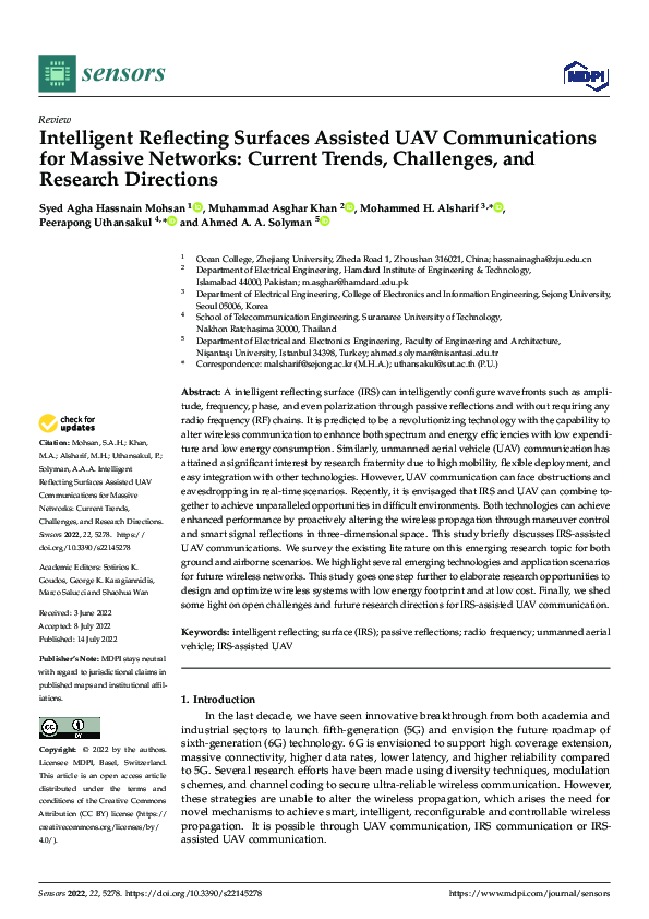 (PDF) Intelligent Reflecting Surfaces Assisted UAV Communications for ...