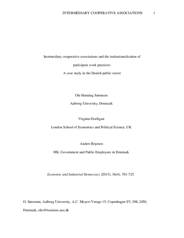 (PDF) Intermediary cooperative associations and the ...