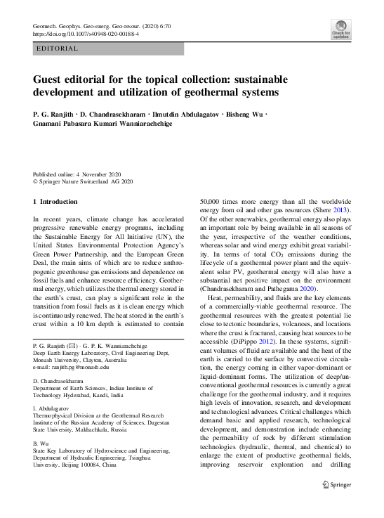 (PDF) Guest editorial for the topical collection: sustainable ...
