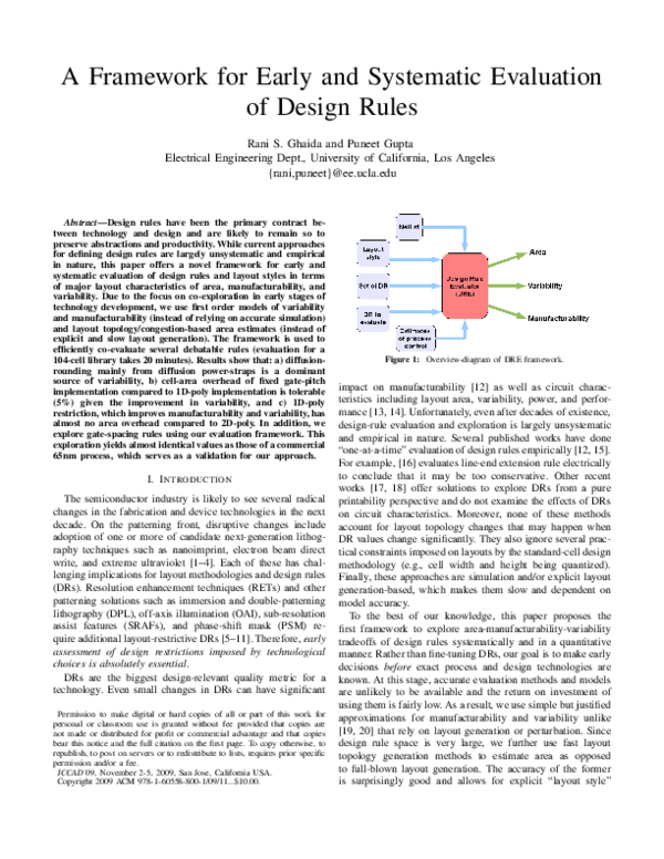 (PDF) A framework for early and systematic evaluation of design rules