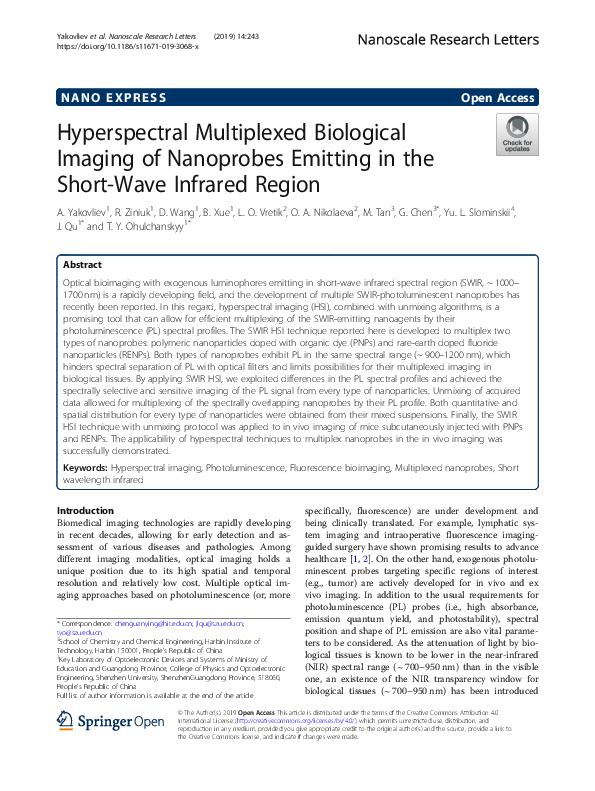 (PDF) Hyperspectral Multiplexed Biological Imaging of Nanoprobes ...