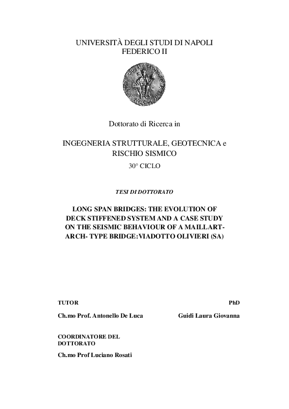 (PDF) Long Span Bridges: The Evolution of Deck Stiffened Systems and a ...