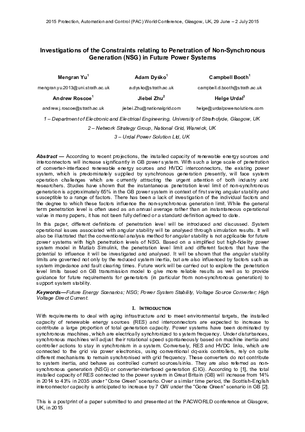 (PDF) Investigations of the Constraints relating to Penetration of Non ...