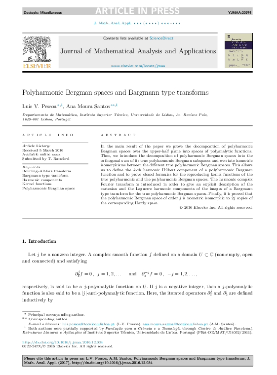 (PDF) Polyharmonic Bergman spaces and Bargmann type transforms