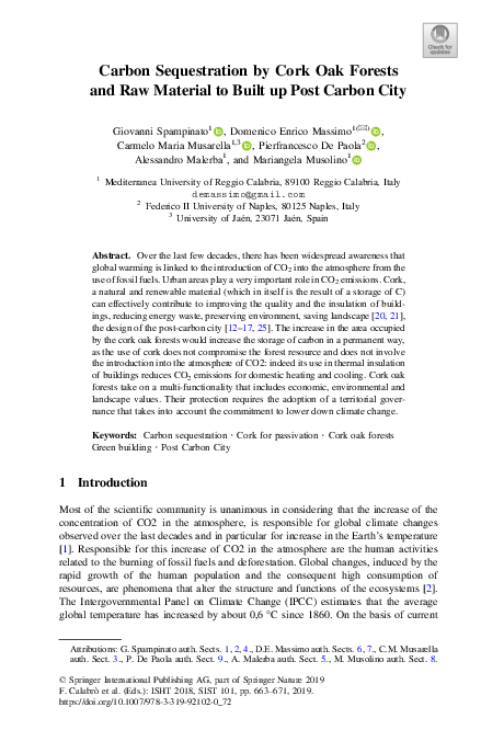 (PDF) Carbon Sequestration by Cork Oak Forests and Raw Material to ...