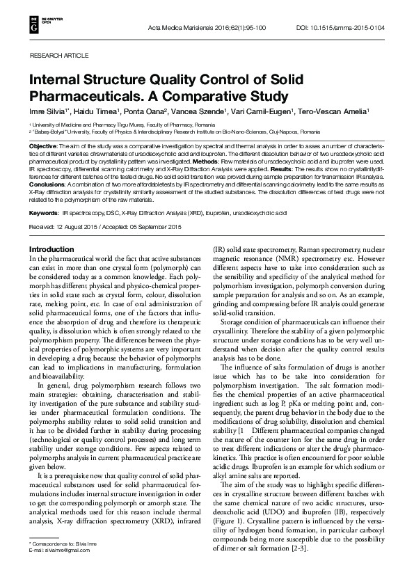 (PDF) Internal Structure Quality Control of Solid Pharmaceuticals. A ...