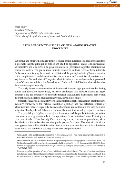 (PDF) Legal protection rules of new administrative procedure