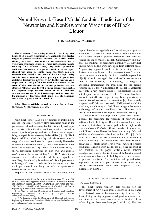 (PDF) Neural Network-Based Model for Joint Prediction of the Newtonian and NonNewtonian ...