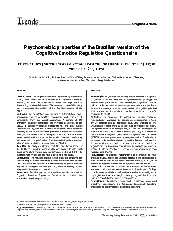 (PDF) Psychometric Properties of the Brazilian Version of the Drug Use Screening Inventory