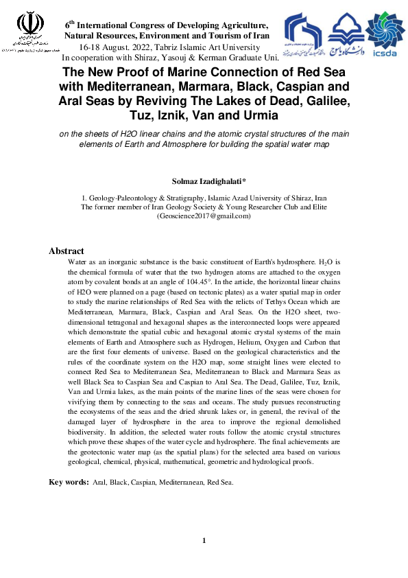 (PDF) The New Proof of Marine Connection of Red Sea with Mediterranean ...