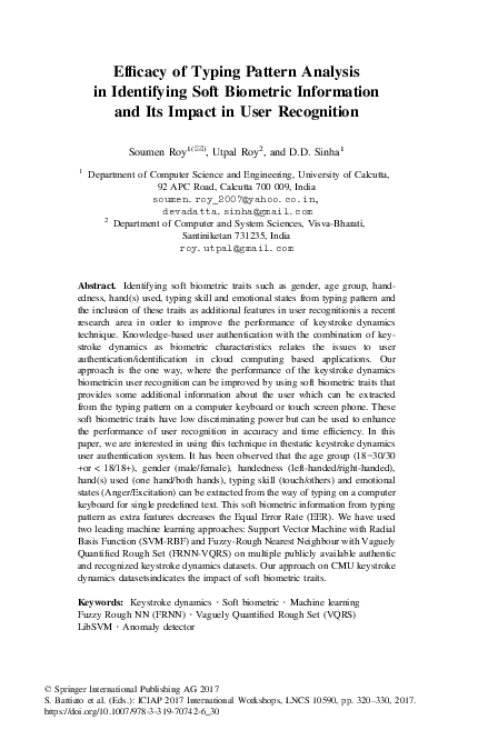 (PDF) Efficacy of Typing Pattern Analysis in Identifying Soft Biometric ...