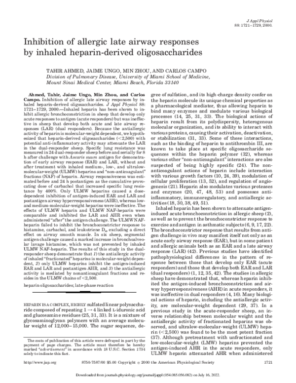 (PDF) Inhibition of allergic late airway responses by inhaled heparin ...