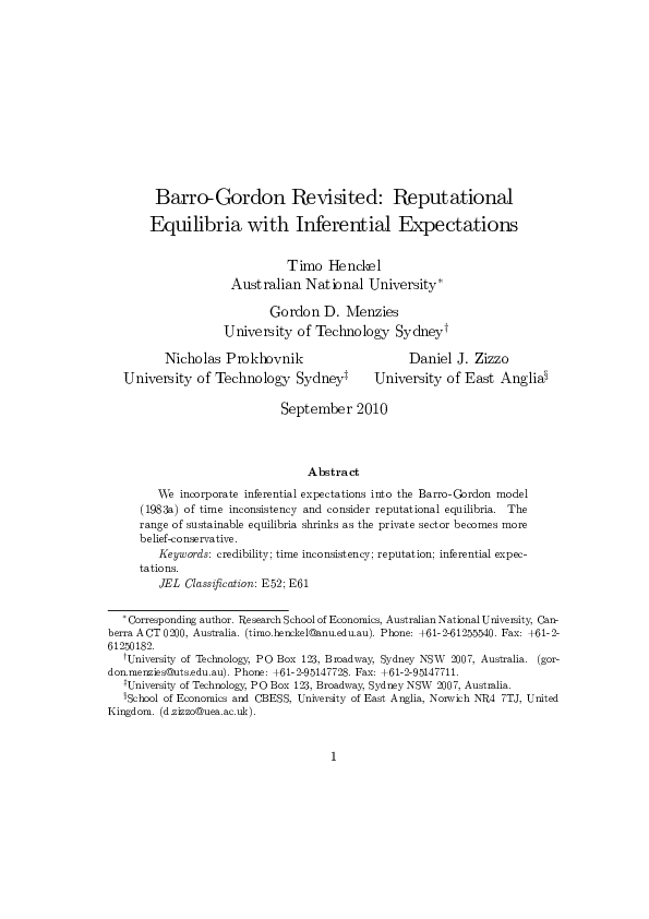 (PDF) Barro–Gordon revisited: Reputational equilibria with inferential ...