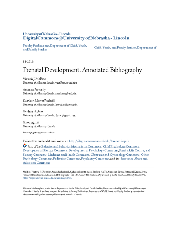 (PDF) Prenatal Development