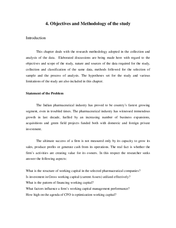 (PDF) Objectives and Methodology of the Study | Raktim Ghosh - Academia.edu