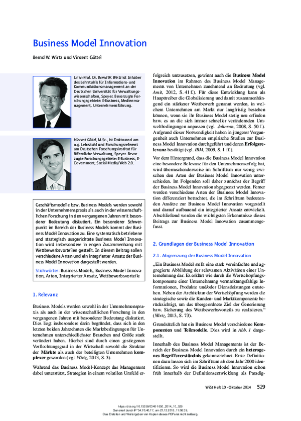 (PDF) Business Model Innovation