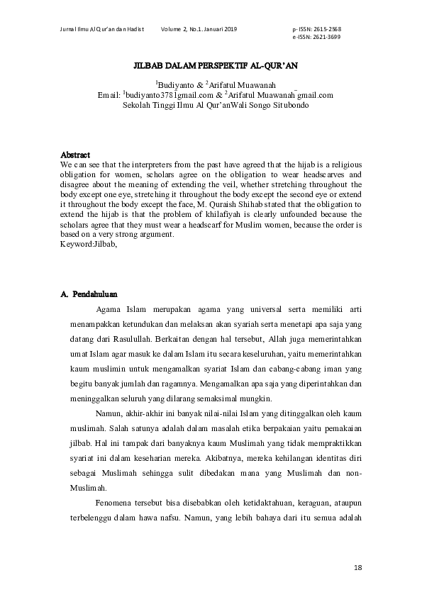 (PDF) Jilbab Dalam Perspektif Al-Qur’An