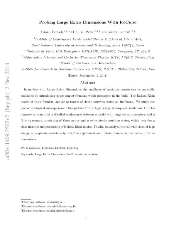 (PDF) Probing large extra dimensions with IceCube