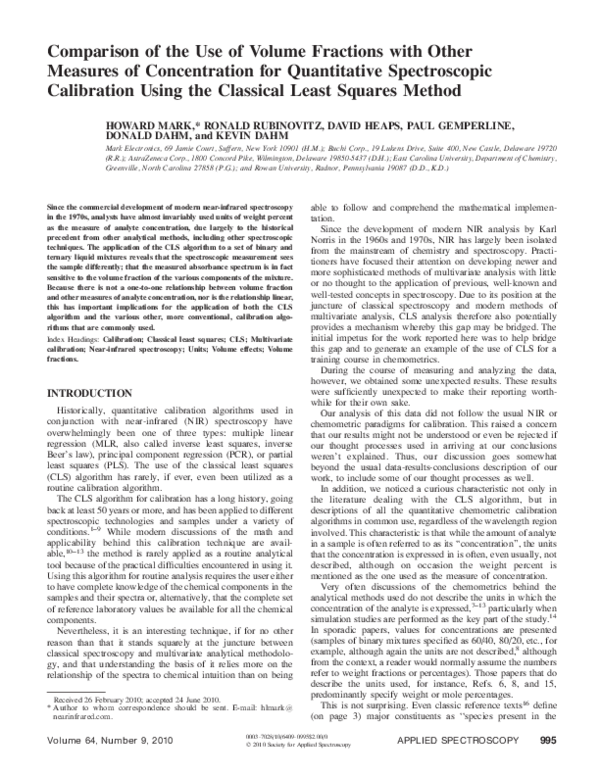 (PDF) Comparison of the Use of Volume Fractions with other Measures of ...