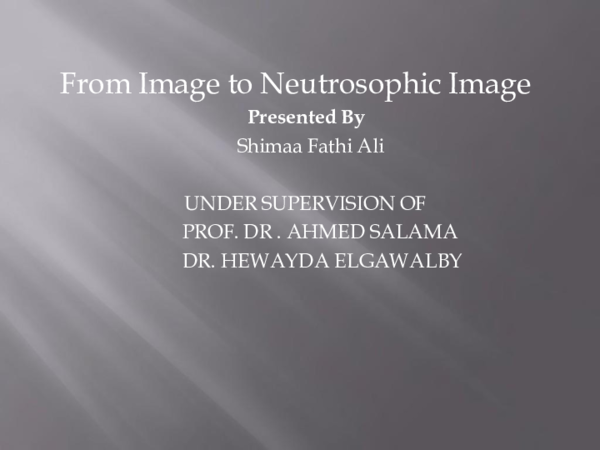 (PDF) From Image To Neutrosophic Image