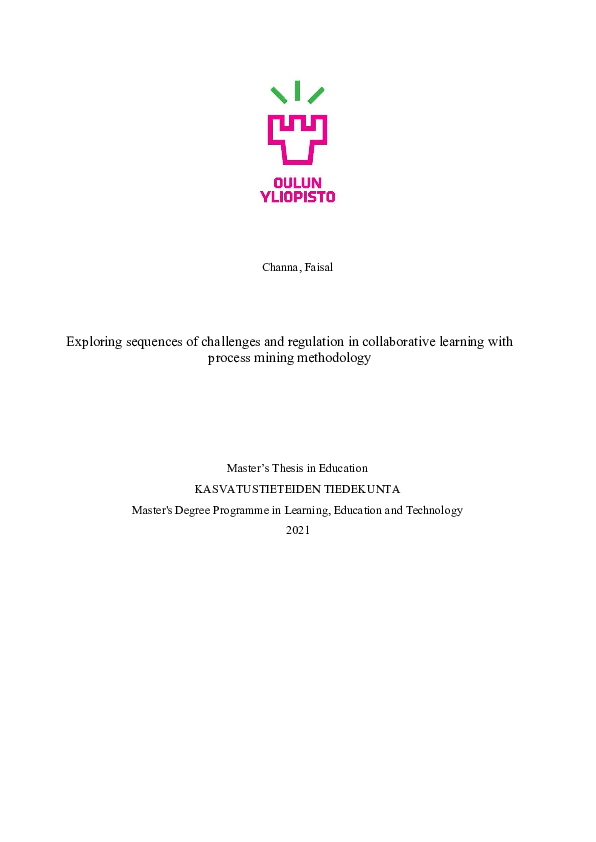 (PDF) Exploring sequences of challenges and regulation in collaborative learning with process ...