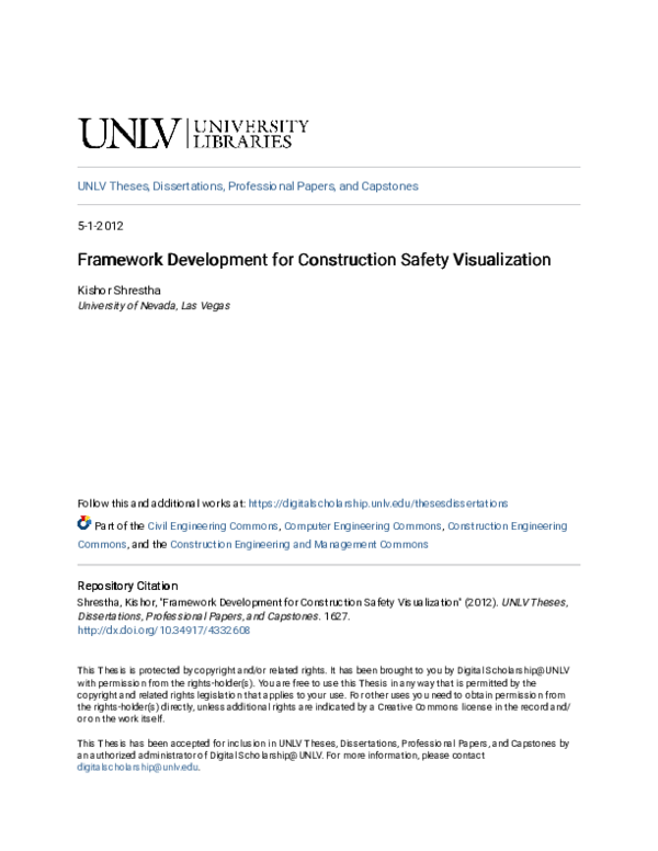 (PDF) Framework Development for Construction Safety Visualization