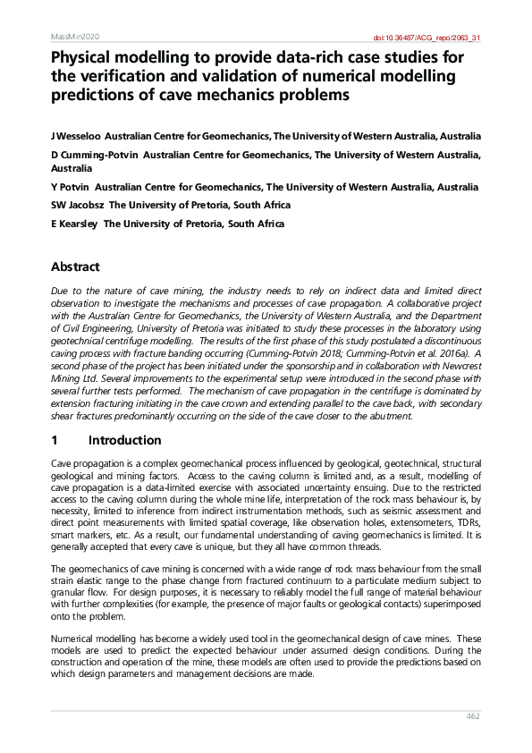 (PDF) Physical modelling to provide data-rich case studies for the ...