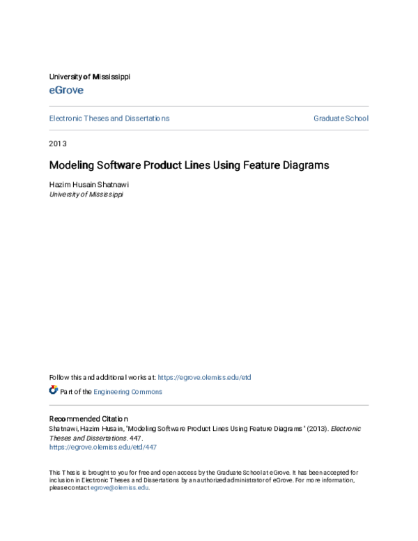 (PDF) Modeling Software Product Lines Using Feature Diagrams
