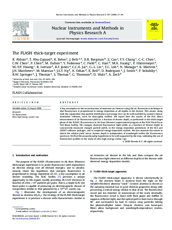 (PDF) The FLASH thick-target experiment