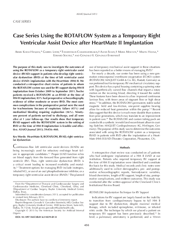(PDF) Case Series Using the ROTAFLOW System as a Temporary Right ...