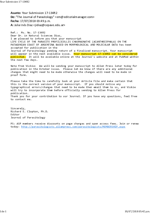 (PDF) Life Cycle of the Parasite Profilicollis Chasmagnathi ...