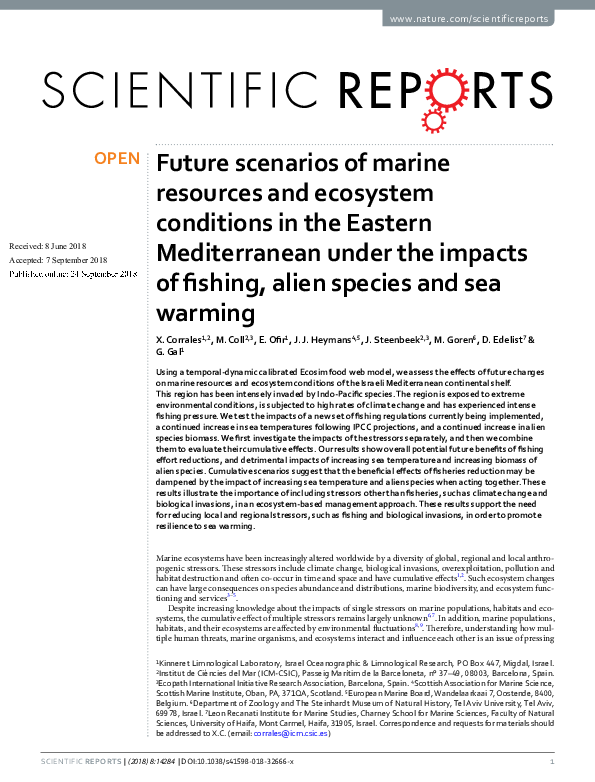 (PDF) Future scenarios of marine resources and ecosystem conditions in ...