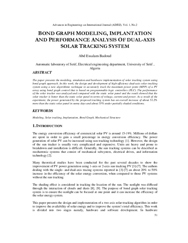 (PDF) Bond Graph Modeling, Implantation And Performance Analysis Of ...