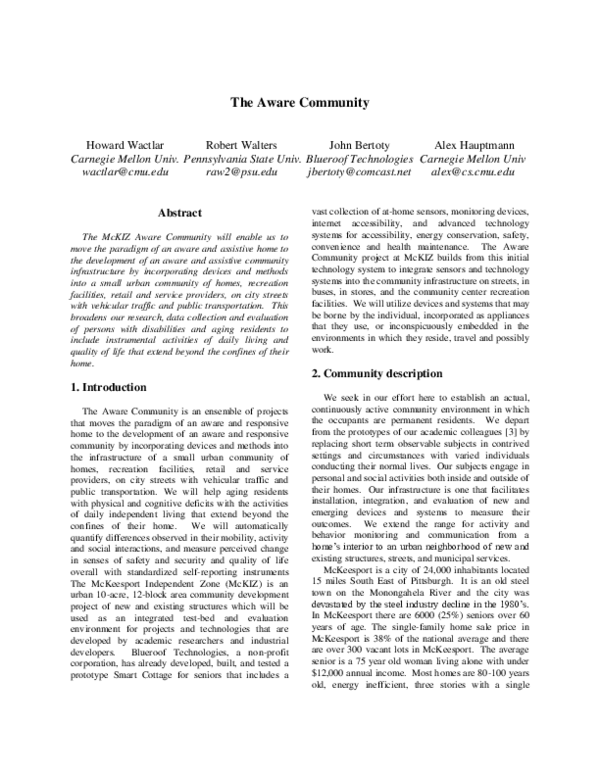 (PDF) The Aware Community