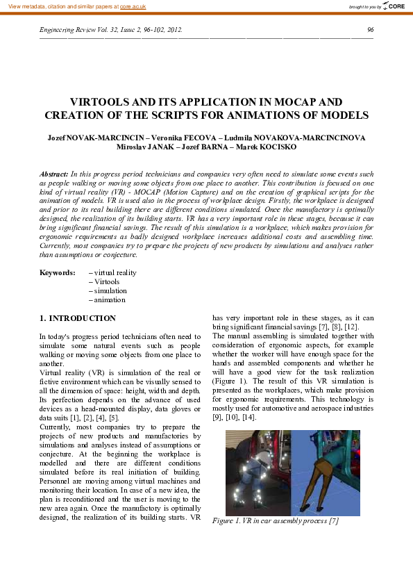 (PDF) Virtools and its Application in MOCAP and Creation of the Scripts ...