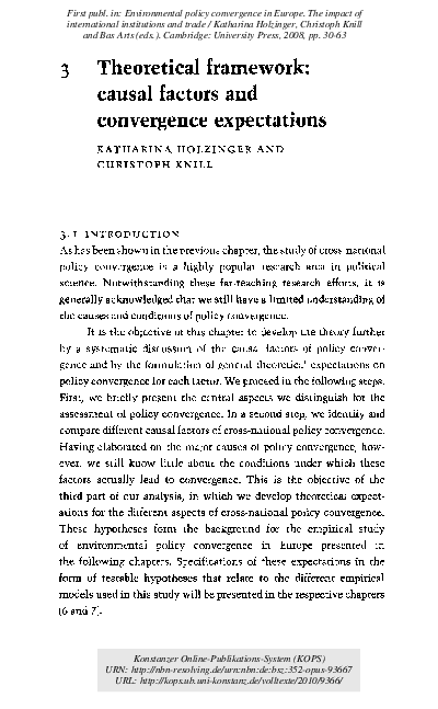 (PDF) Theoretical framework: causal factors and convergence expectations