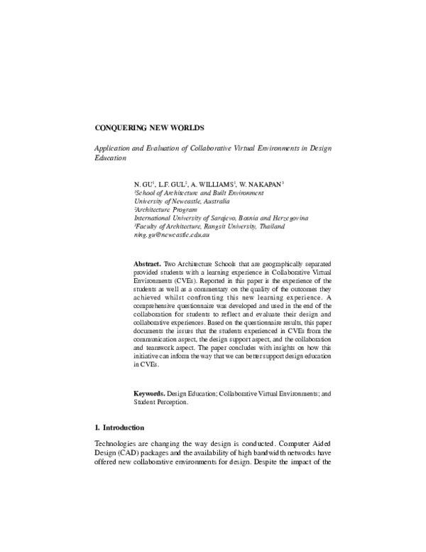 (PDF) Conquering new worlds: application and evaluation of ...
