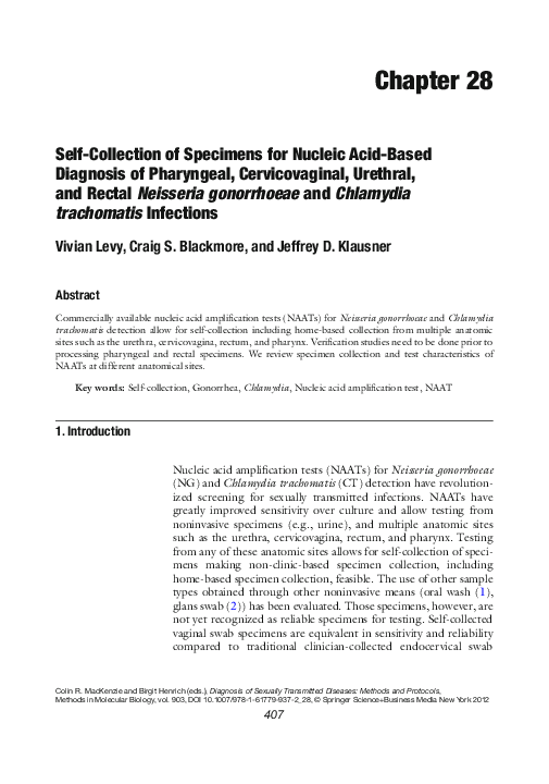 (PDF) Self-Collection of Specimens for Nucleic Acid-Based Diagnosis of Pharyngeal ...