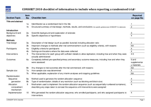 (PDF) CONSORT_2010_Checklist – Supplemental material for Randomized ...