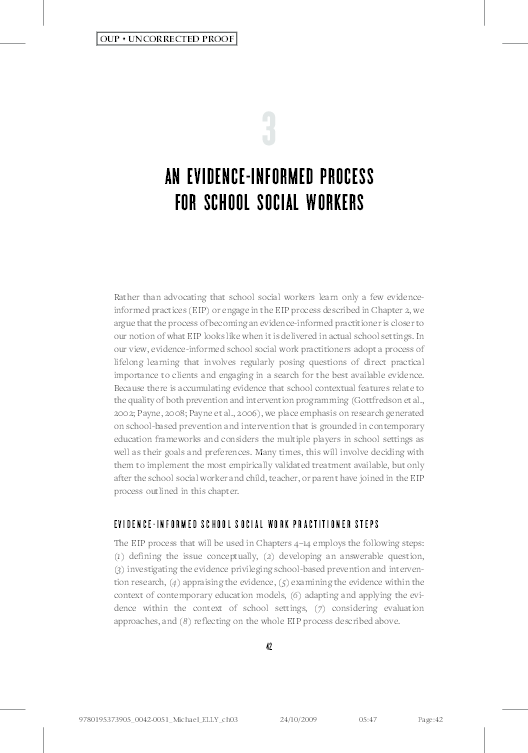 (PDF) School Social Work: An Evidence-Informed Framework for Practice