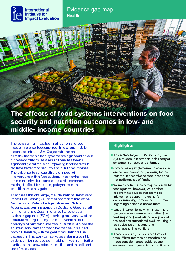 (PDF) The effects of food systems interventions on food security and ...