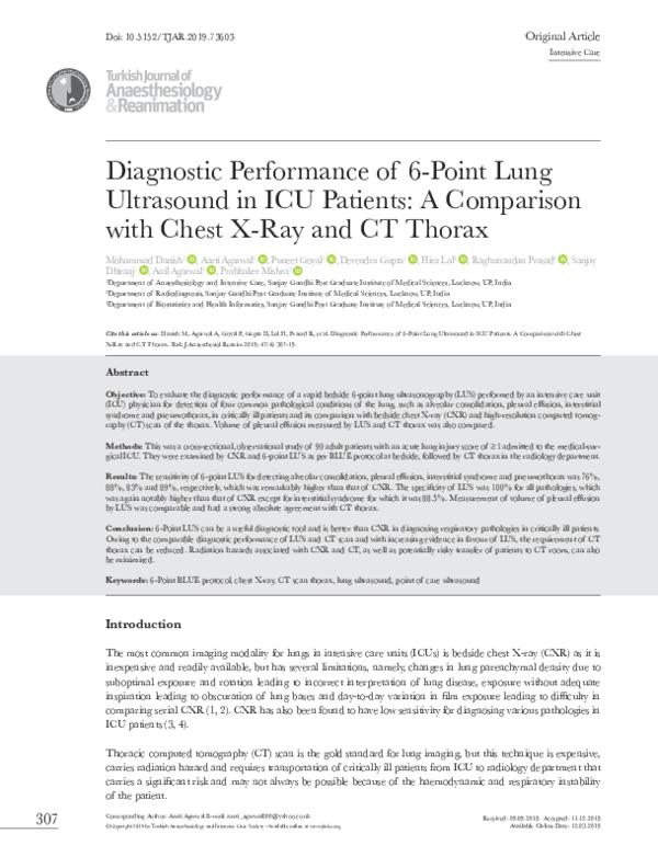 (PDF) Diagnostic Performance of 6-Point Lung Ultrasound in ICU Patients ...