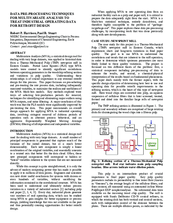 (PDF) Data Pre-Processing Techniques for Multivariate Analysis to Treat Industrial Operating ...