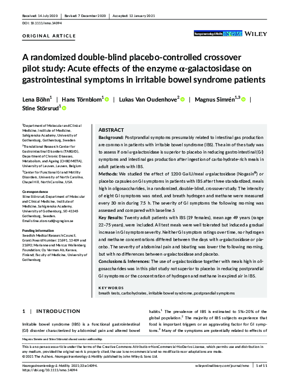 (PDF) A randomized double‐blind placebo‐controlled crossover pilot study: Acute effects of the ...