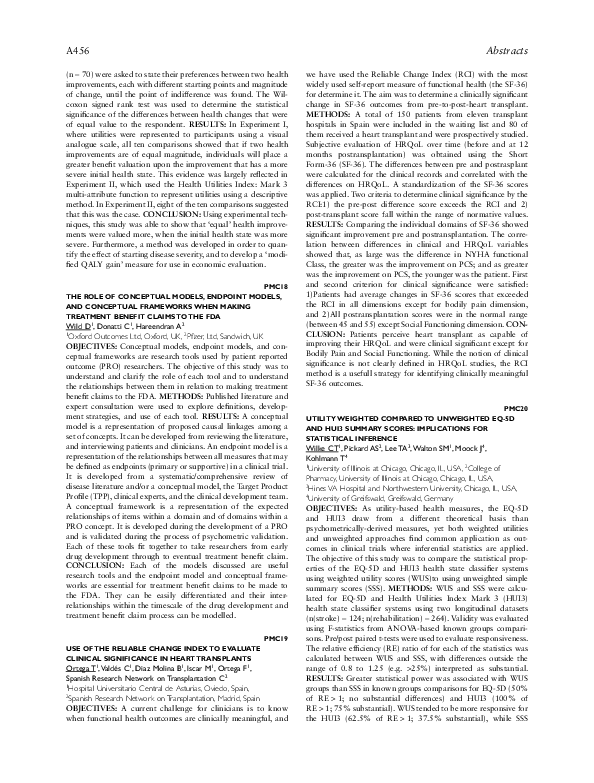 (PDF) PMC18 the Role of Conceptual Models, Endpoint Models, and ...