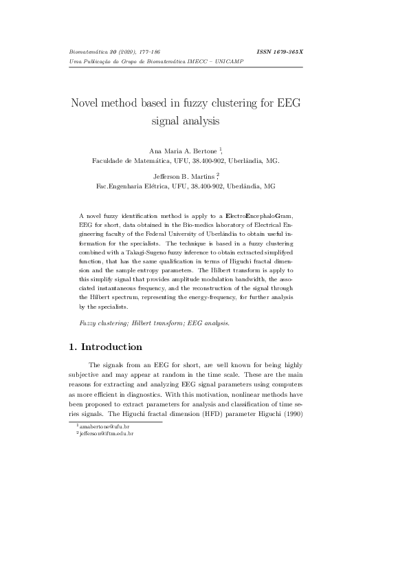 (PDF) Novel method based in fuzzy clustering for EEG signal analysis