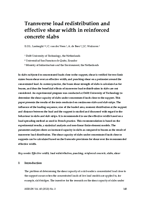 (PDF) Transverse load redistribution and effective shear width in ...