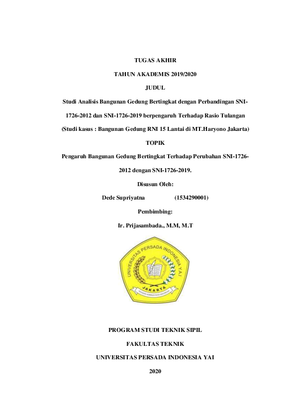 (PDF) Tugas Akhir Dede Supriyatna 1534290001 (Daftar isi Daftar pustaka) | Firman Audy ...