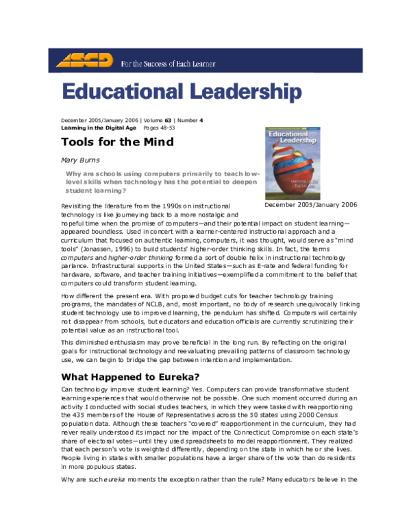 (PDF) Tools of the Mind