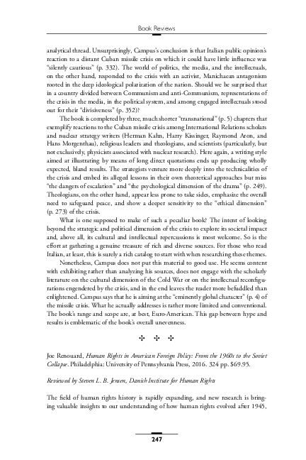 (PDF) Joe Renouard.Human Rights in American Foreign Policy: From the ...